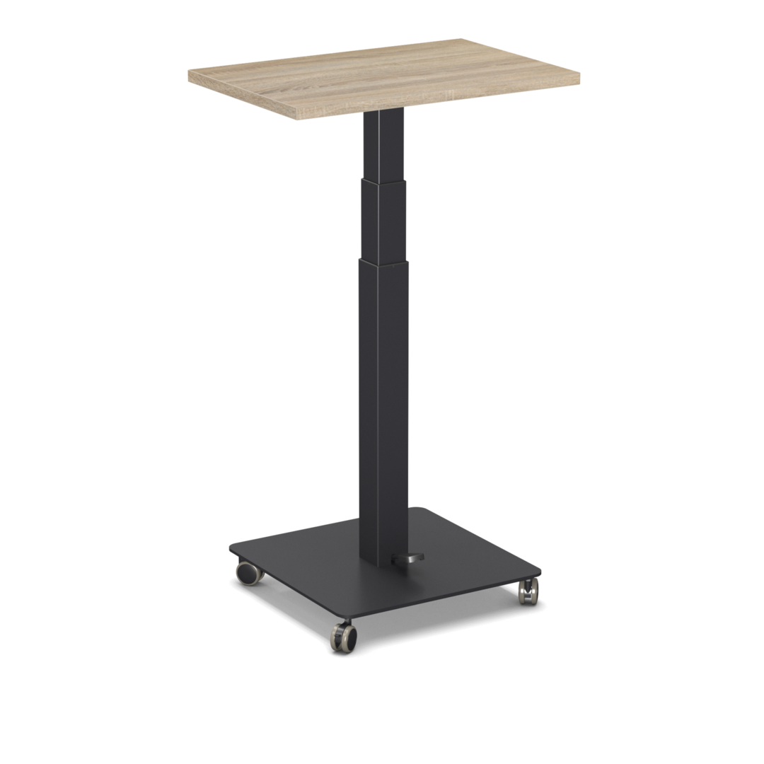TinyDesk Gas Spring Small 1 leg sit stand table Worktrainer