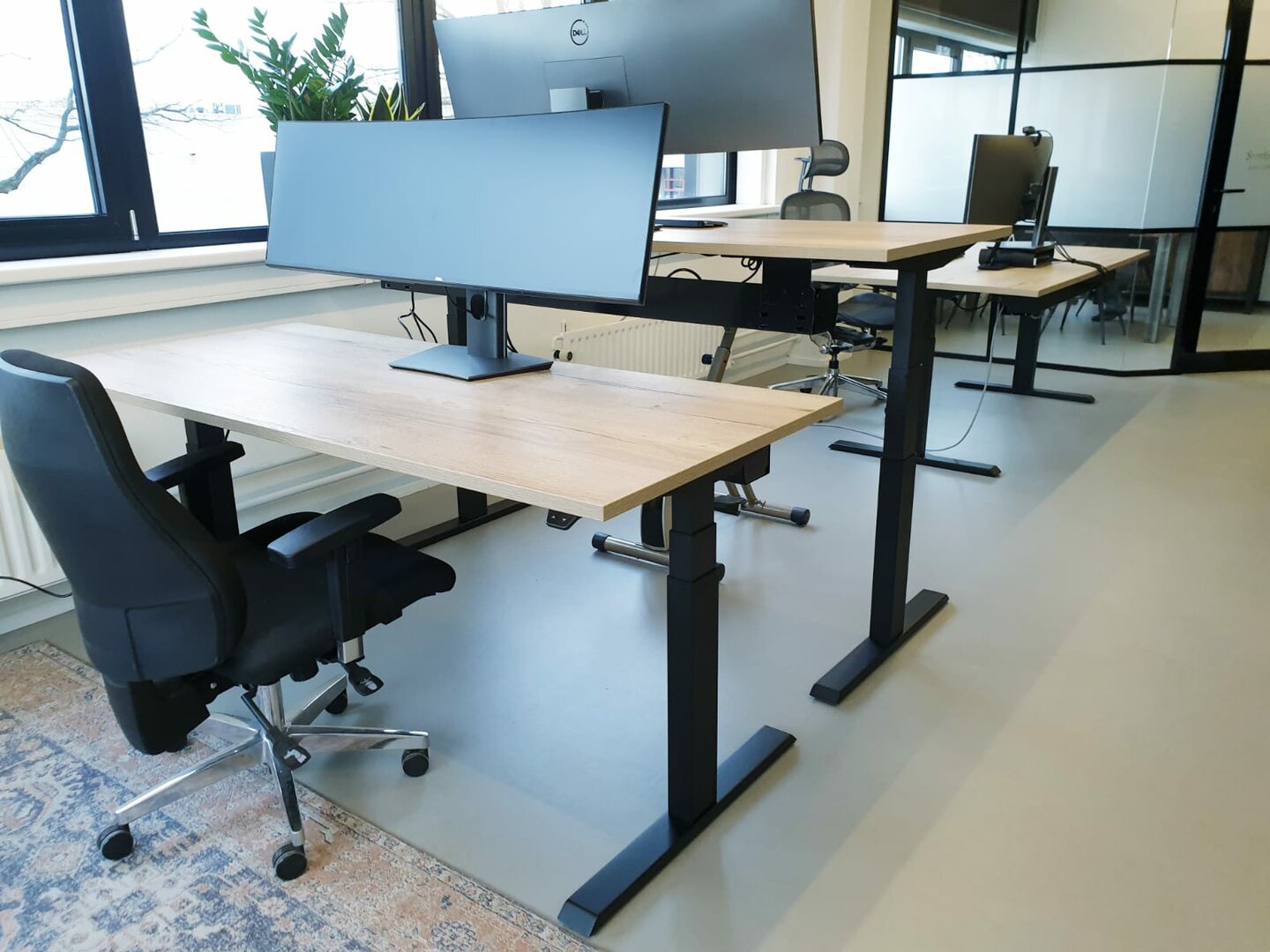 Electrically stable sit-stand desk SteelForce 670, including worktop ...