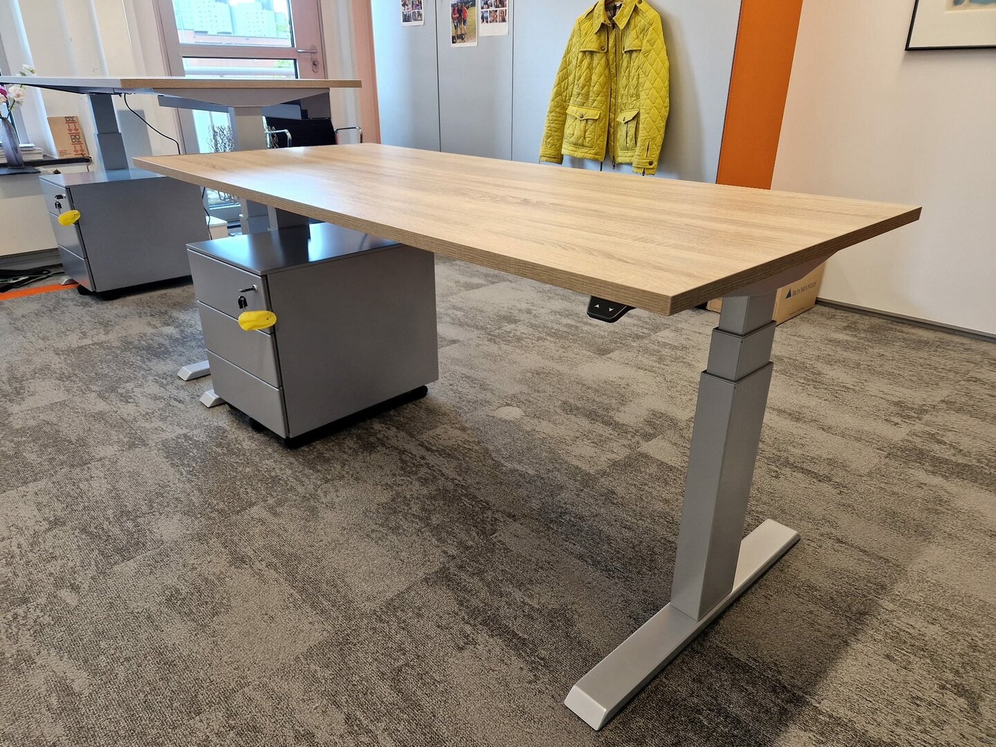 Mid Oak - Tabletops desk separate | separate tabletops available