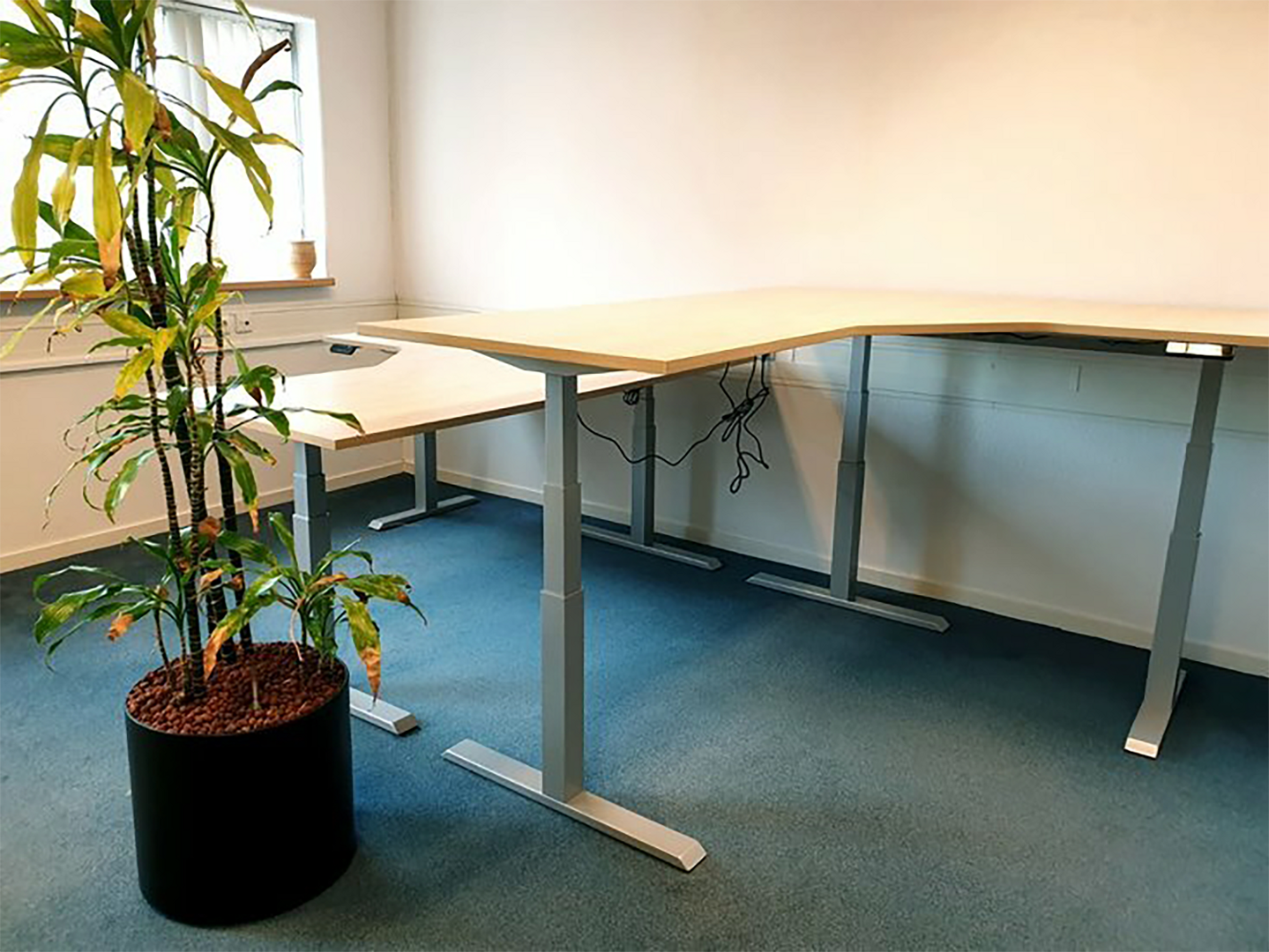 Sit stand corner desk S471 XL | Elect. silent operation