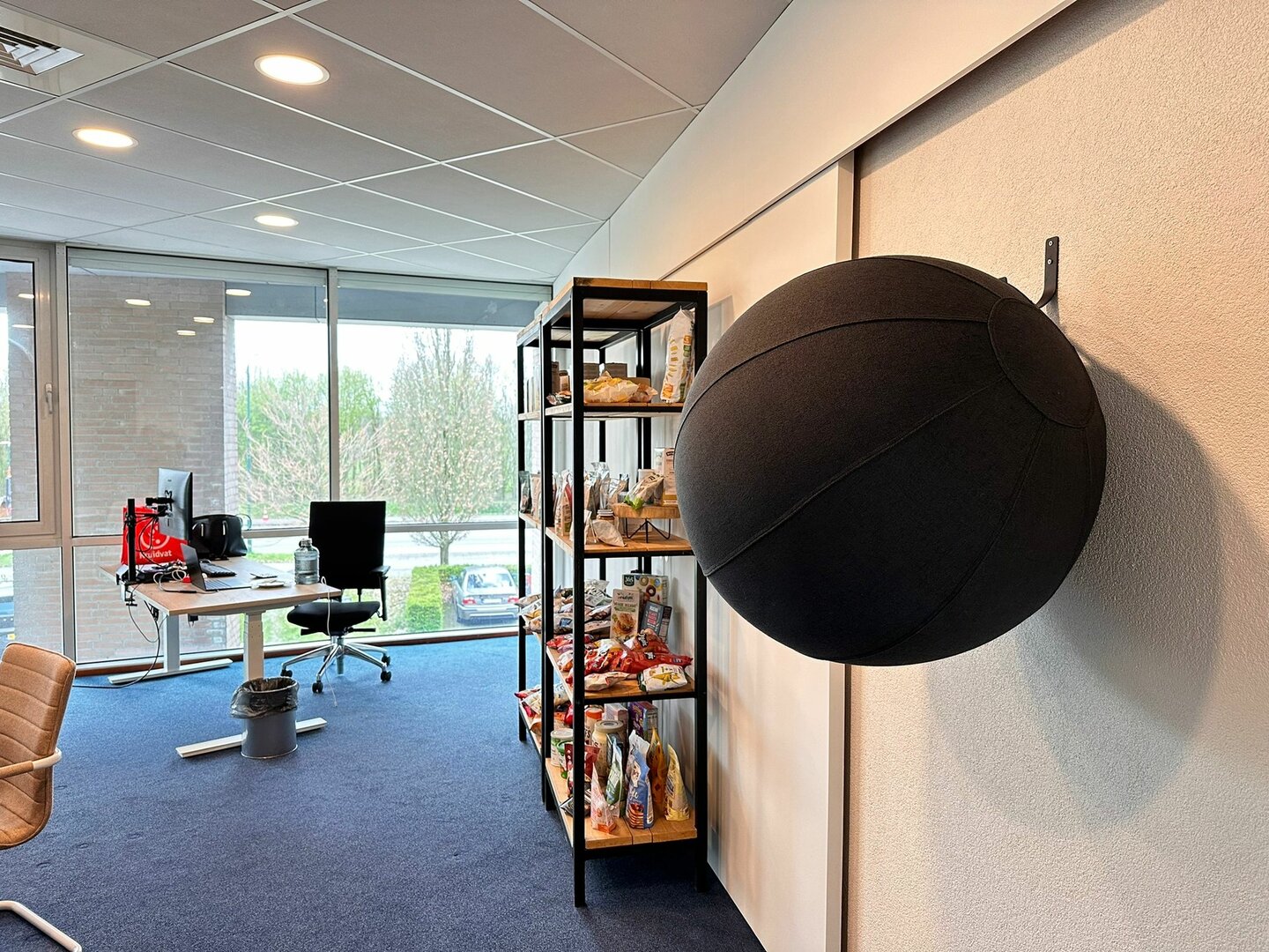 Office Ball Sitting Ball | Sittingball behind your desk | Worktrainer.com