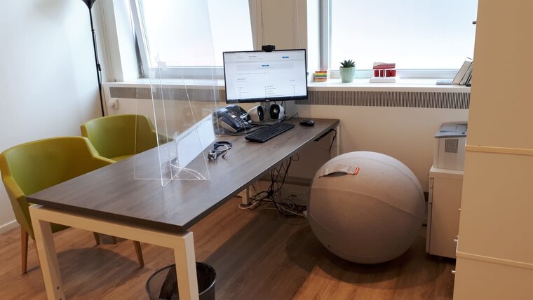 Office Ball Sitting Ball | Sittingball behind your desk | Worktrainer.com