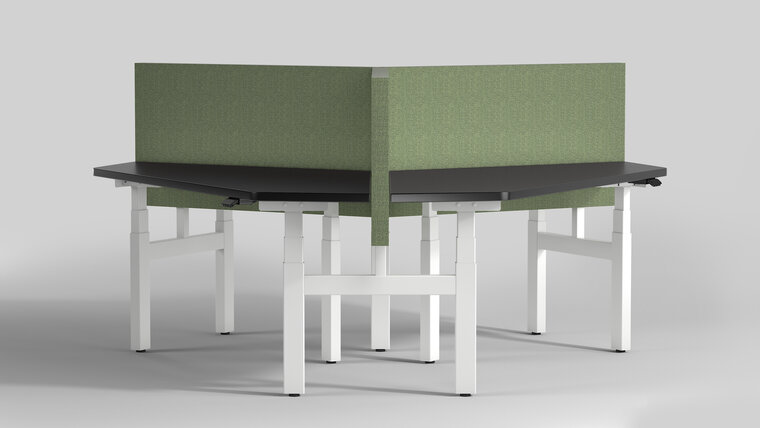 Linak Triple | Electric Sit-Stand Desk Island | Worktrainer